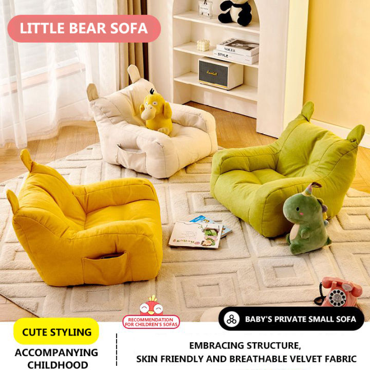 Cute Small Sofa Chair Family Living Room Bedroom Children's Sofa Bear ...
