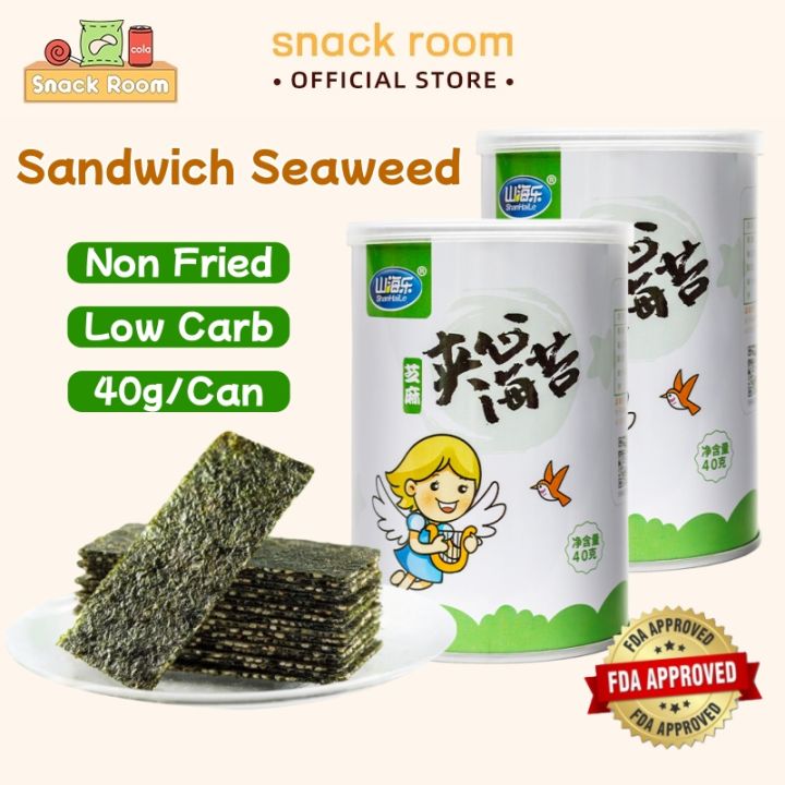 Mr.Squirrel Sesame Heart Seaweed Snack Crispy Instant Snacks Healthy ...