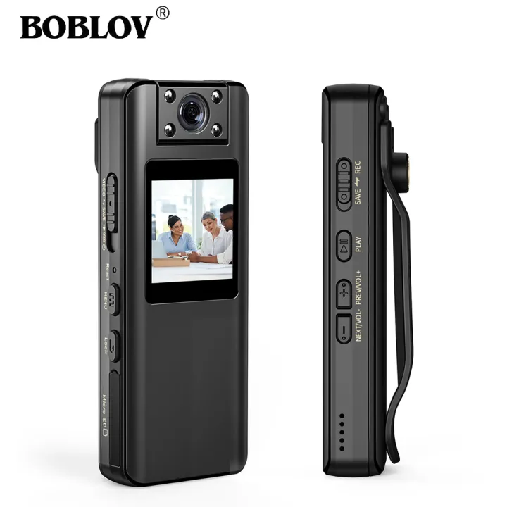 BOBLOV A22 Body Camera Mini Police Pocket Video Camera With IR Night ...
