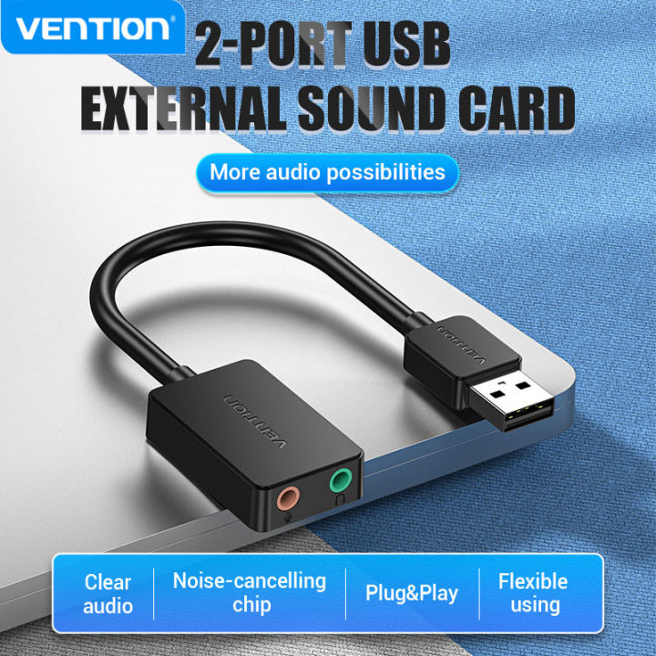 Vention USB External Sound Card USB to AUX Jack 3.5mm Earphone Adapter ...