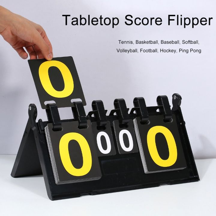 Flip Scoreboard Tabletop Score Flipper Football Flip Scorekeeper For ...