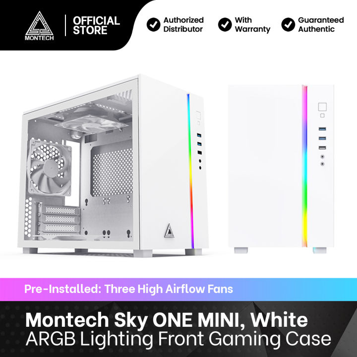Montech Sky ONE MINI/3x High Airflow Fans Pre-Installed / Fine Mesh ...