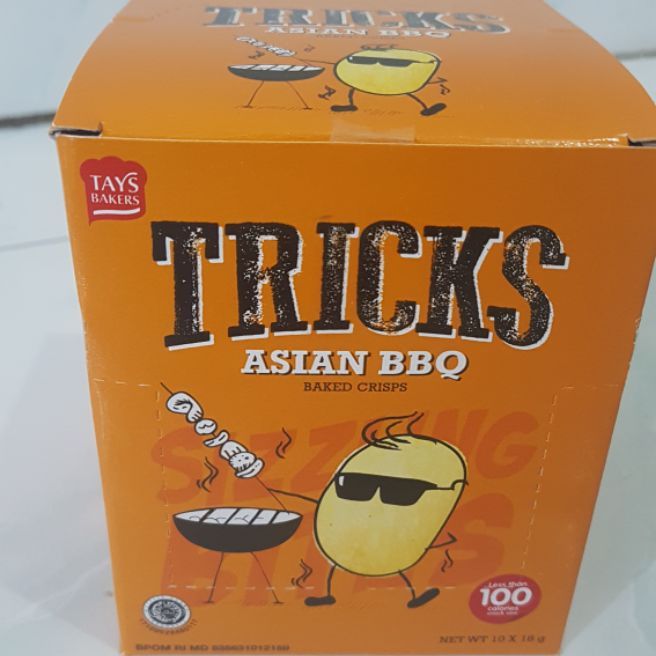 Tricks Baked Crips -snack kentang rasa Asian BBQ 1 box isi 10pcs ...