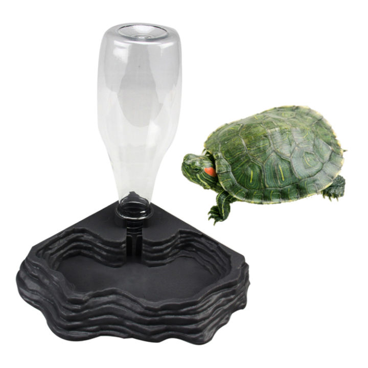 Turtle Water Dispenser Automatic Water Reservoir Feeder Turtle Food ...