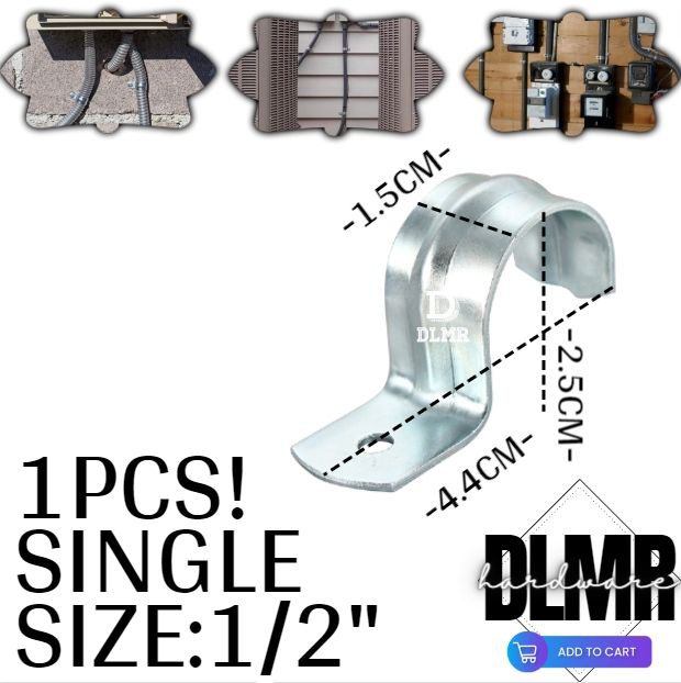 Heavy Duty Conduit Metal Clamp 1 Hole/Hook For Water Pipe Clamp (1/2, 3 ...