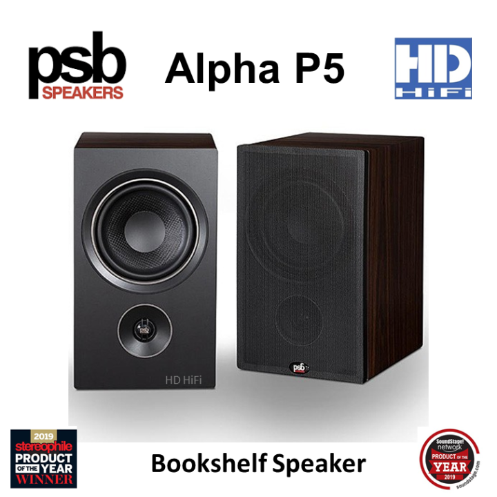 PSB Alpha P5 Bookshelf Speakers Walnut (PAIR) | Lazada.co.th