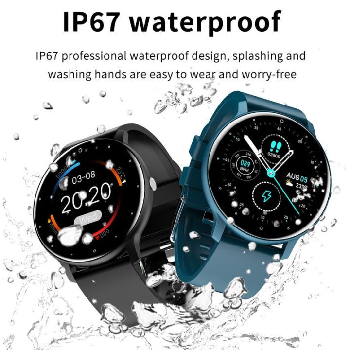 ZL02D Men Smart Watch Full Touch Screen Sport Fitness Tracker IP68 ...