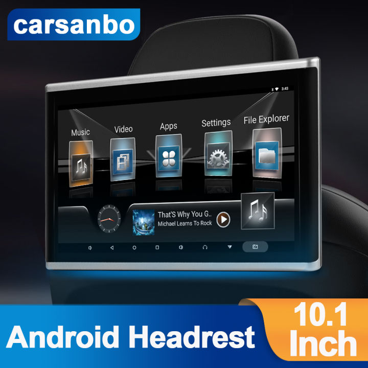 New Carsanbo Headrest Car Play Android Auto Headrest TV Intelligent ...