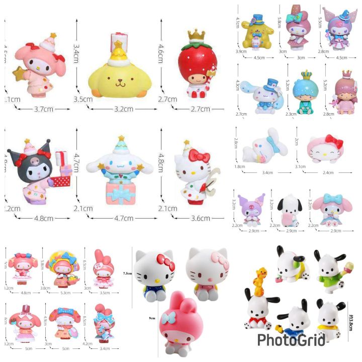 Topper Kue Sanrio Set 4-8cm Topper My Melody Topper Kuromi Topper Cinnamoroll Topper Pochacco ...
