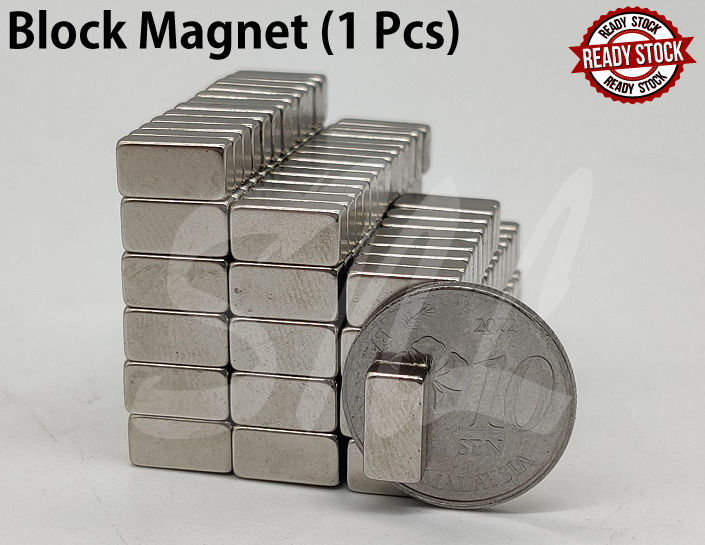 10MM/15MM/20MM/30MM x 5MM/10MM x 2MM/3MM/4MM/5MM NEODYMIUM BLOCK MAGNET (1 PCS) SUPER STRONG ...