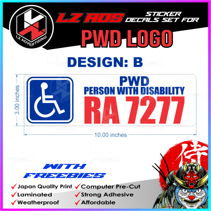 PWD Logo Sticker, Person with Disability Logo Sticker with freebies ...