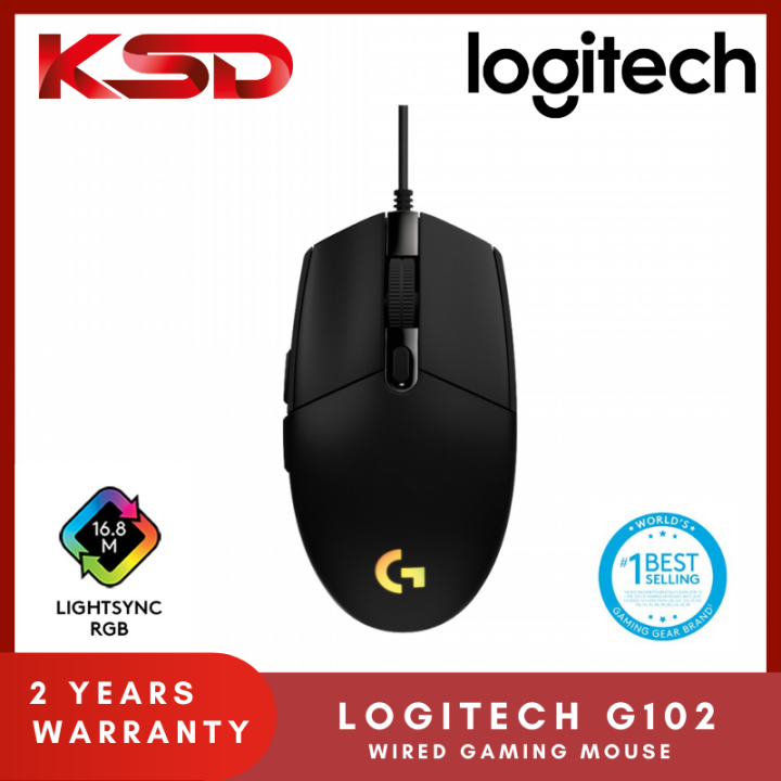Logitech Wired Gaming Mouse G102 with Lightsync RGB Lighting, Max 8000 ...