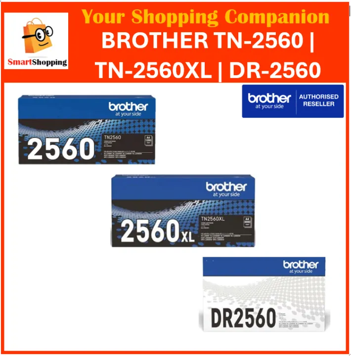 (Original) Brother Toner TN-2560 Standard TN-2560XL High Yield Drum ...