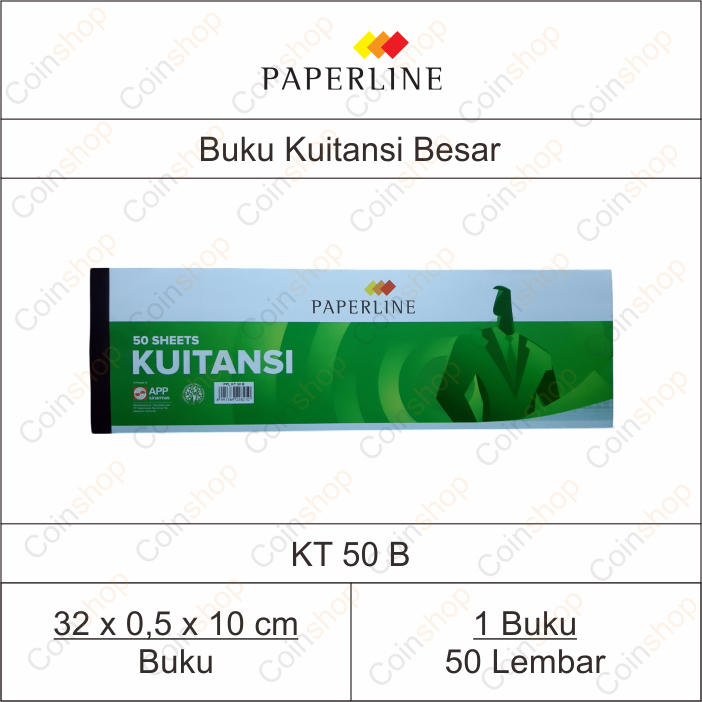 Paperline KT 50 B Buku Kwitansi Kuitansi Besar 50 Lembar Per Buku | Lazada Indonesia