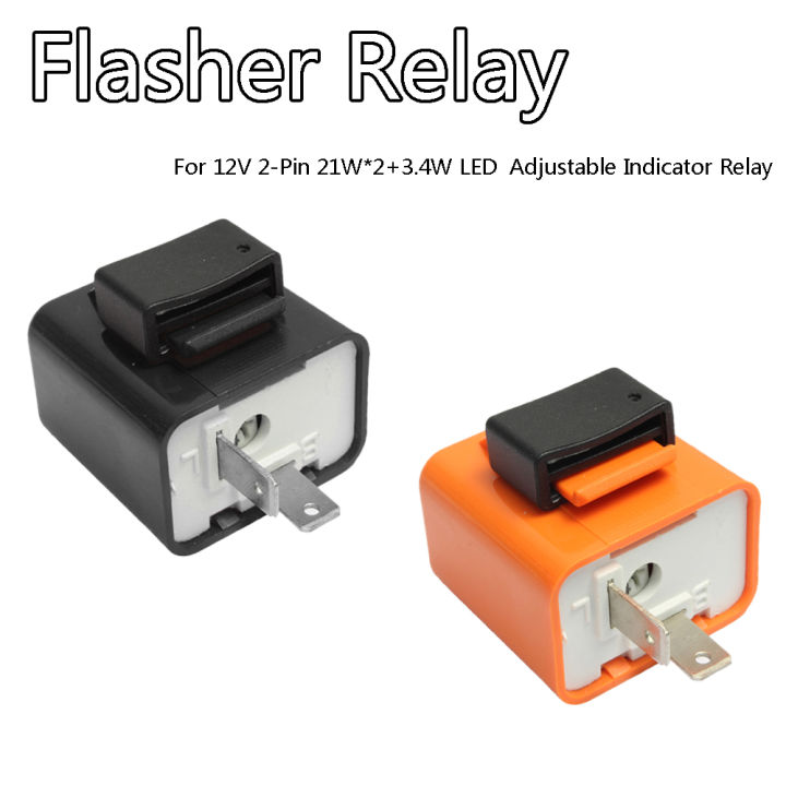 Motorcycle 12V External adjustable 2-pin Flasher Relay No Sound Signal ...