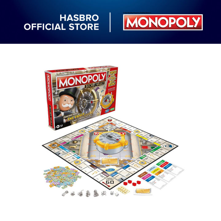 Monopoly Secret Vault Board Game for Kids Ages 8 and Up, Family Board ...