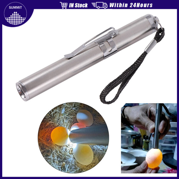 LED Egg Tester Candling Lamp with Keychain Stainless Steel Birds ...