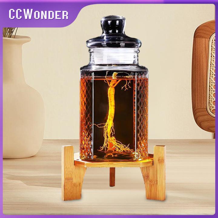 CCWonder Drink Dispenser Stand Round Base Multifunction Glass Jar Stand ...