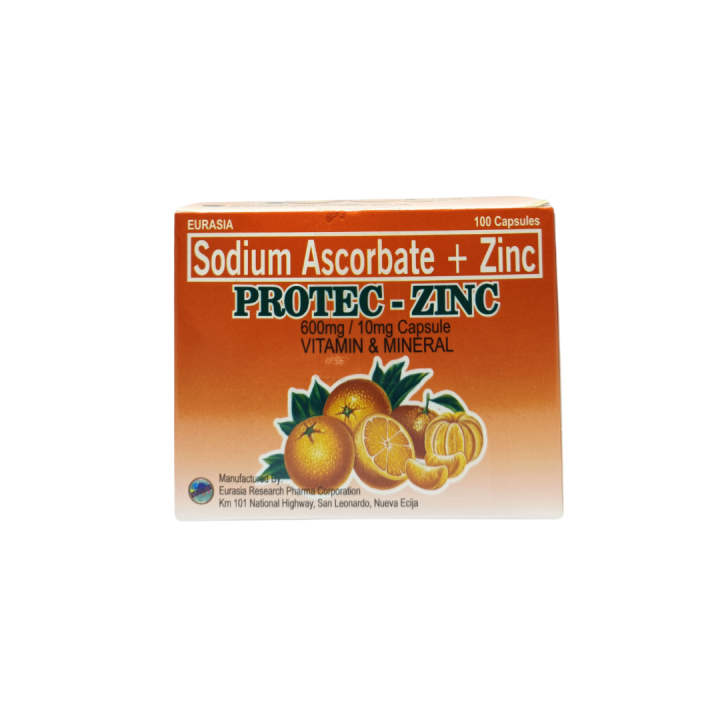 Sodium Ascorbate + Zinc 600mg/10mg Capsules - 100s per Box - Vitamin C ...