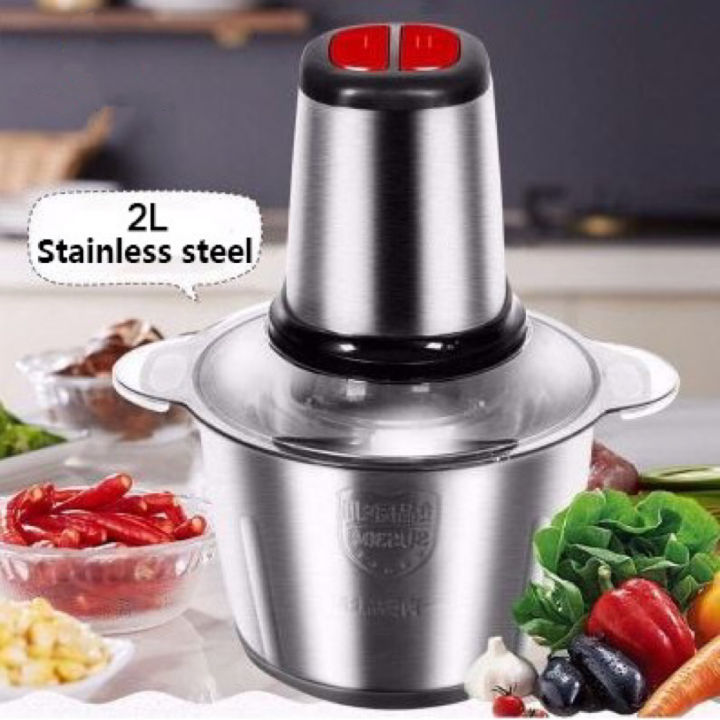 100% Original Jcam 2L Electric Meat Grinder Mincer Food Chopper Stainless Steel Food Processor ...