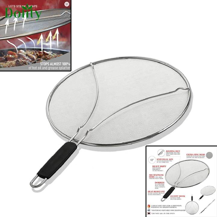 Dolity Splatter Screen Fine Mesh Splatter Guard for Frying Pan Cooking ...