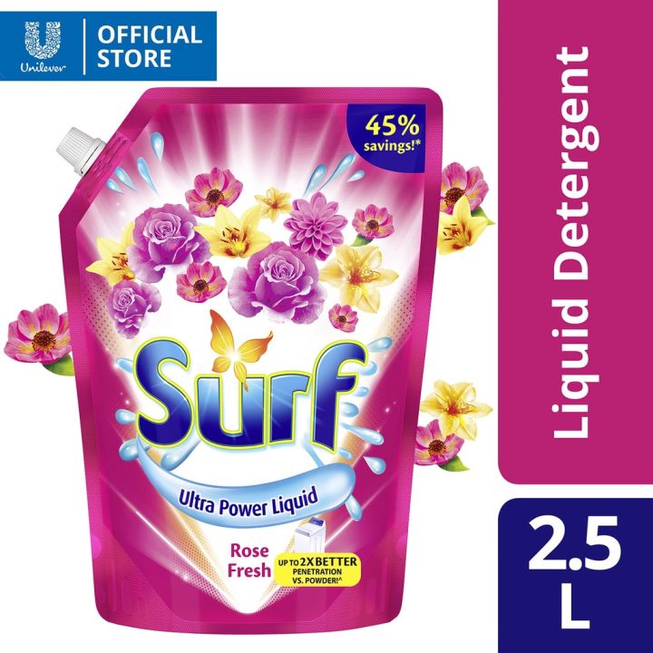 Surf Rose Fresh Laundry Liquid Detergent 2.5L Pouch | Lazada PH