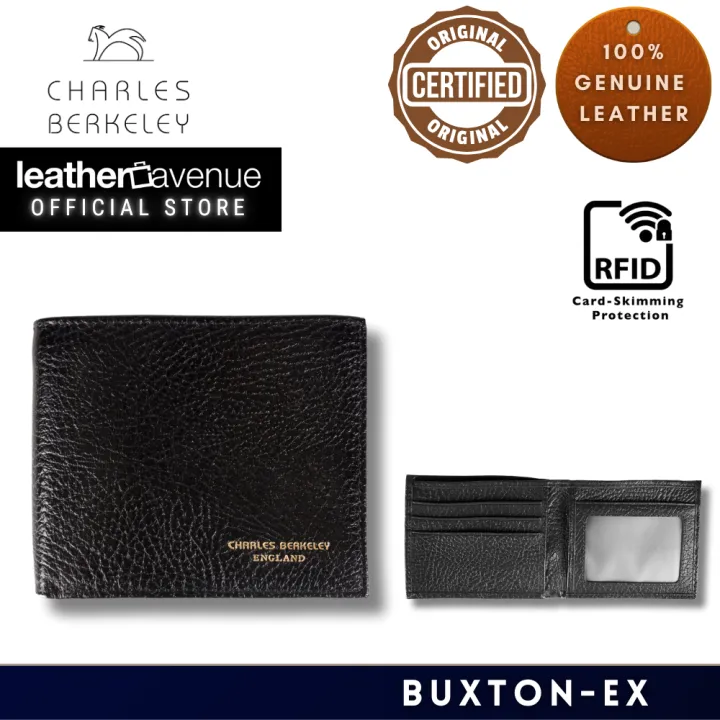 Charles Berkeley BUXTON-EX Men's Leather Bi-Fold Wallet Men's Wallet ...