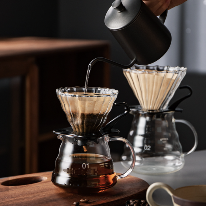 Pour Over Coffee Maker Set with Glass Dripper | Lazada