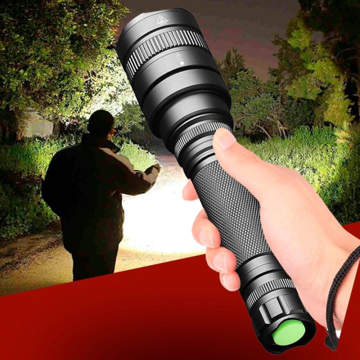 Super bright Flashlight XHP90.2 led torchlight powerful rechargeable ...