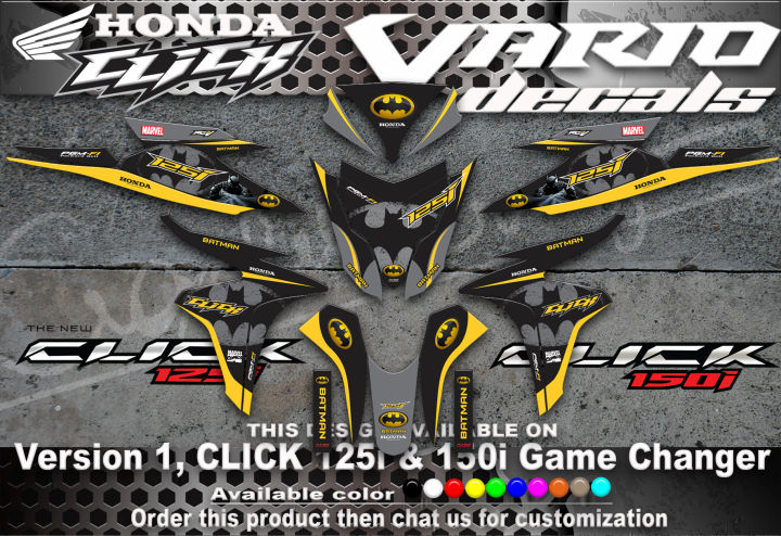 Honda click 125 decals VERSION 1 (DESIGN Available on. Version 2 125i ...