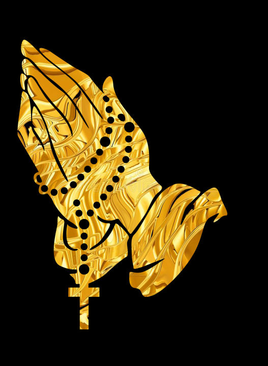 Praying Hand With Rosary Religious Christian Sticker Decal For ...