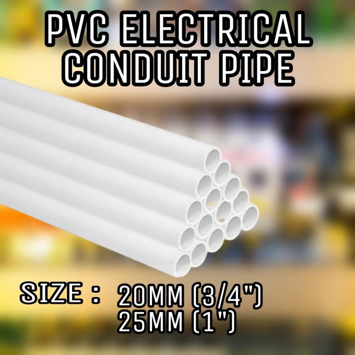 [3ft Length] 20mm (3/4) / 25mm (1) PVC ELECTRICAL CONDUIT PIPE Pipe ...