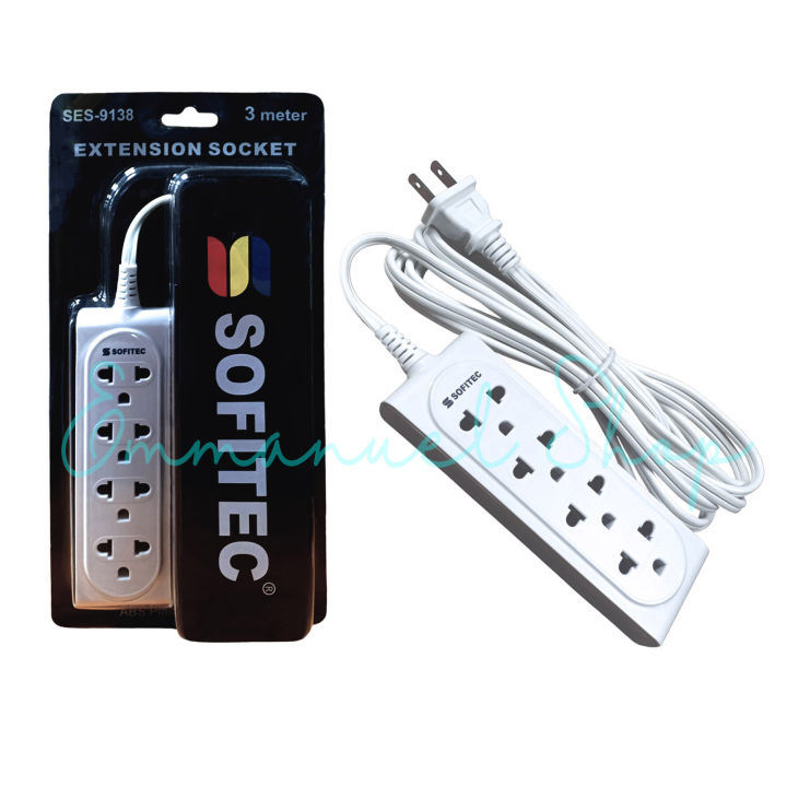 COD SOFITEC Universal Power Extension Cord Heavy Duty 3Meters Power ...