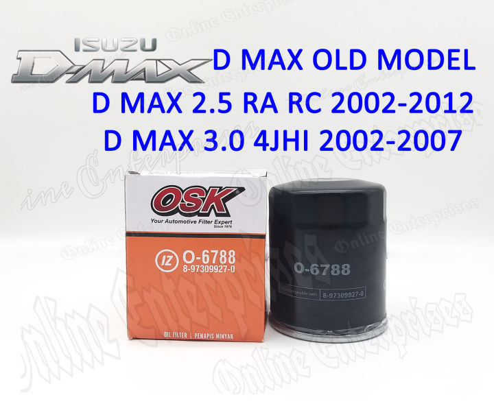 OSK Oil Filter ISUZU D-MAX 2.5CC 2002-2012 , D MAX 3.0CC 4JH1 2002-2007 ...