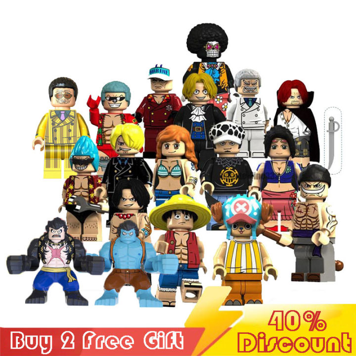 One Pieces Minifigures Cartoon Luffy Zoro Robin Frank Shanks Namie ...