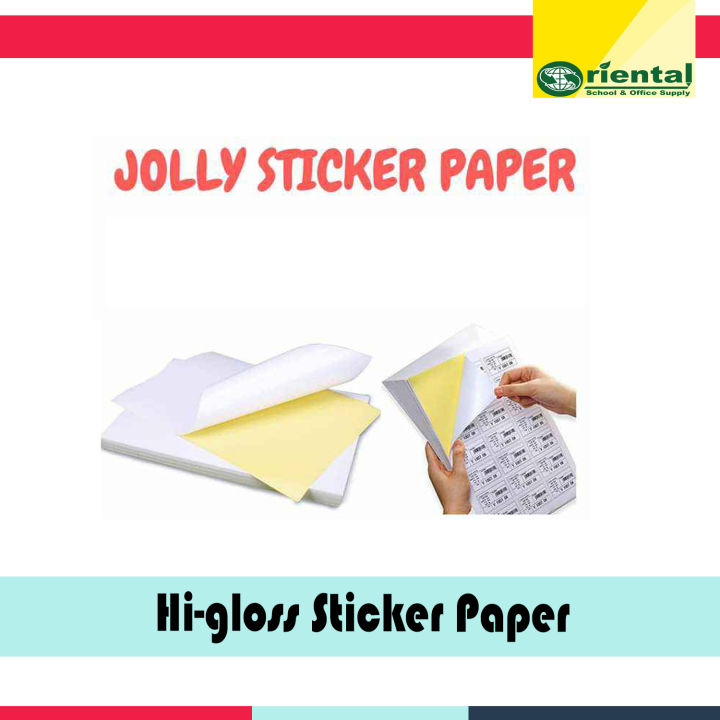 Jolly Sticker Papers 100pcs. in a pack (Glossy Sticker Paper) - Long ...
