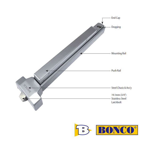 Bonco 2000 Horizontal Panic bar/ Panic Device/ Exit Device - Dextrous ...