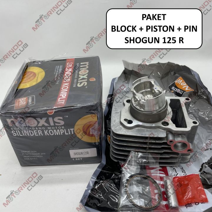 Cylinder Kit ( Block + Piston + Pin) motor SHOGUN 125 R merek Moxis ...