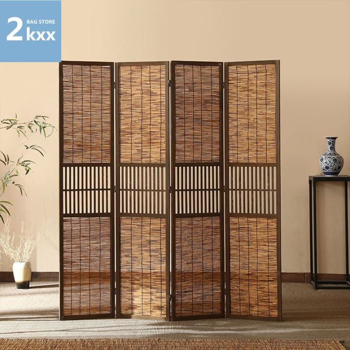 2kxx New Chinese Style Solid Wood Reed Screen Into The Household ...