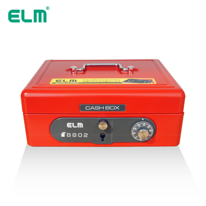 ELM (อีแอลเอ็ม) กล่องเซฟ ระบบล็อคด้วยกุญแจ พร้อมด้วยรหัสล็อคแบบหมุน รหัส 8802 | Lazada.co.th