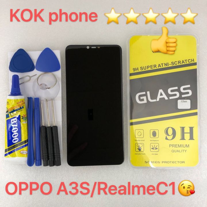 ชุดหน้าจอ Oppo A3S/Realme C1 แถมฟิล์มพร้อมชุดไขควง | Lazada.co.th