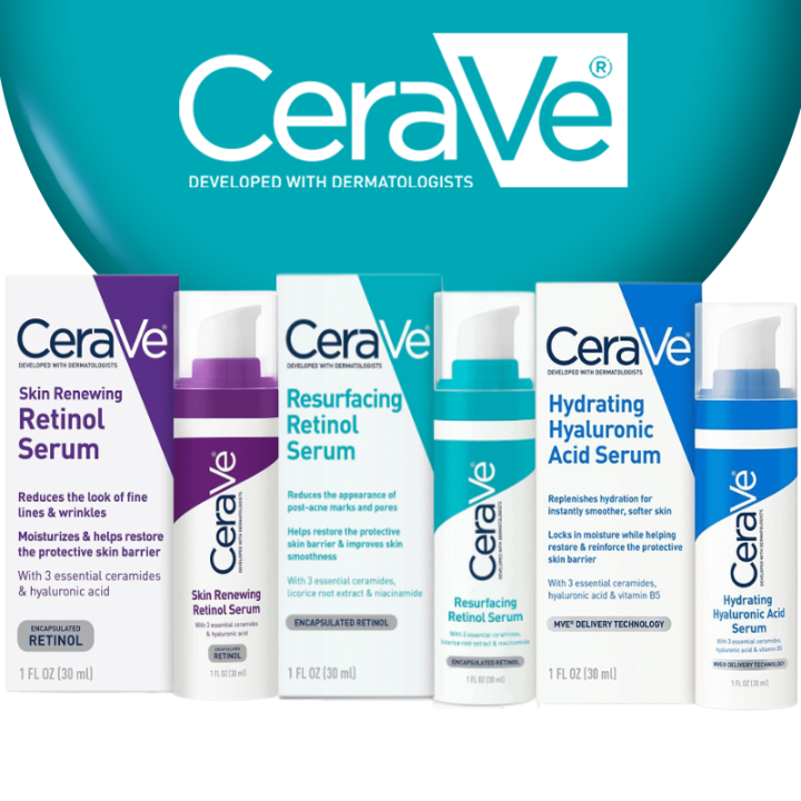 CeraVe Resurfacing Retinol Serum Face Essence Suitable for Sensitive ...