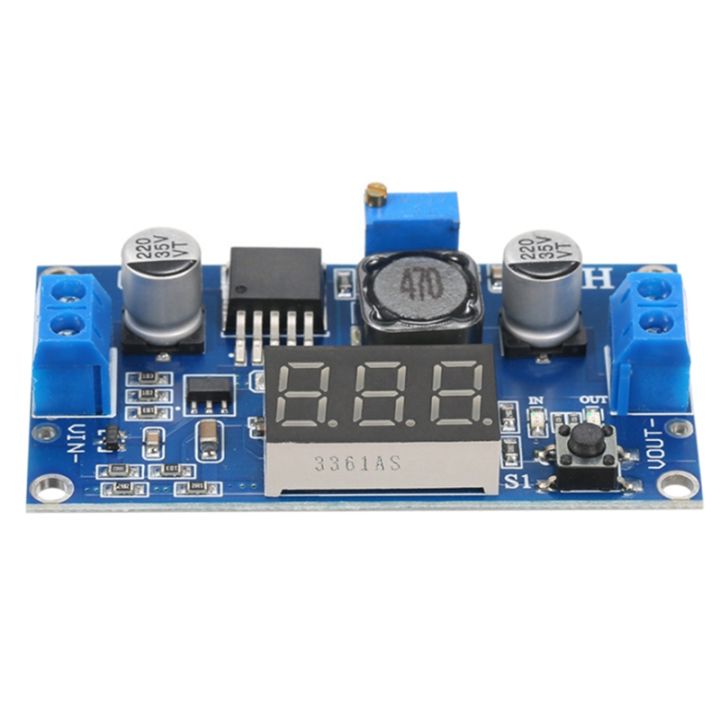 DC-DC Adjustable Step-Down Module with Voltmeter Display, Blue Board ...