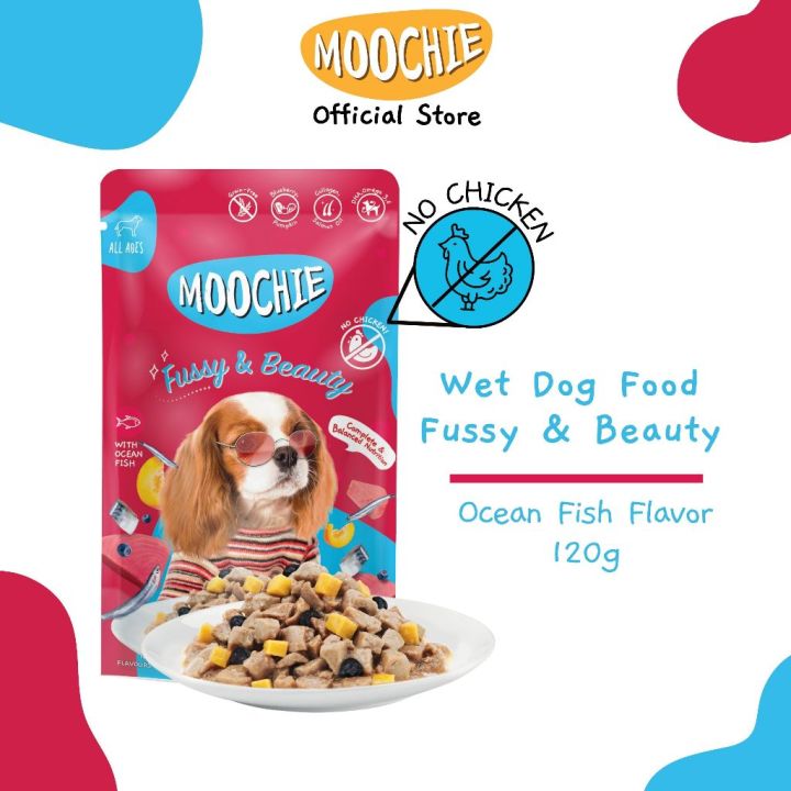 Moochie Dog Food Chunk Ocean Fish Flavor Grain-Free, No Chicken ...