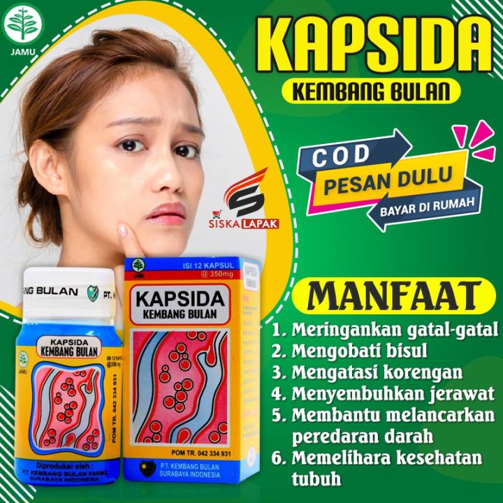 BISA COD Kapsida Kembang Bulan 12 Kapsul ORIGINAL - Obat Gatal Bisul ...