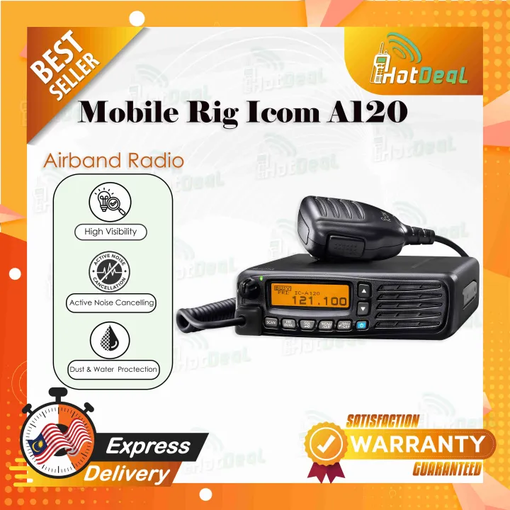 Mobile rig Icom A120 VHF Airband Radio Transceiver (version Asia) | Lazada