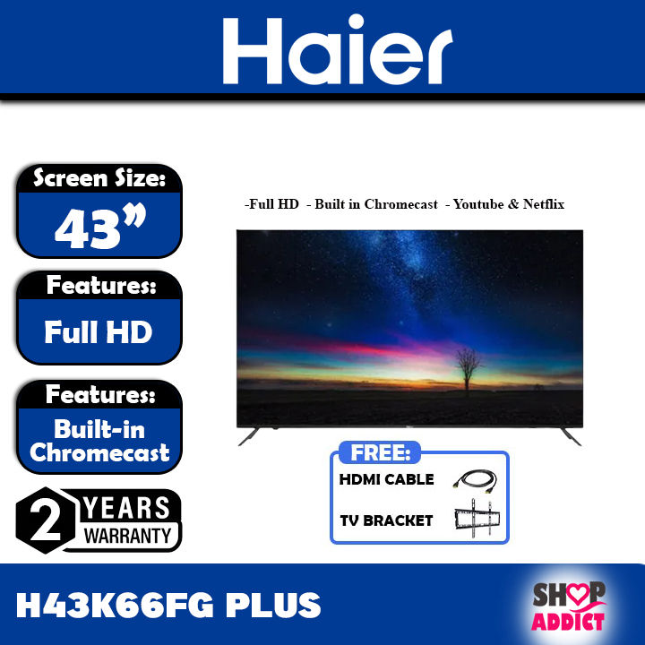HAIER 43" 4K UHD Android TV H43K66FG PLUS | Lazada