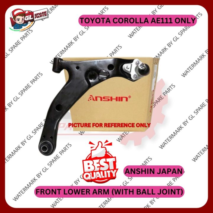 (ANSHIN JAPAN) FRONT LOWER ARM TOYOTA COROLLA AE101 & AE111 (WITH BALL ...