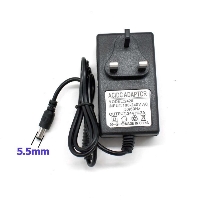 Power Adapter DC 24V 2A 1.5A 1500mA 1A 1000mA 5.5mm x 2.5mm 2.1mm 3pin ...