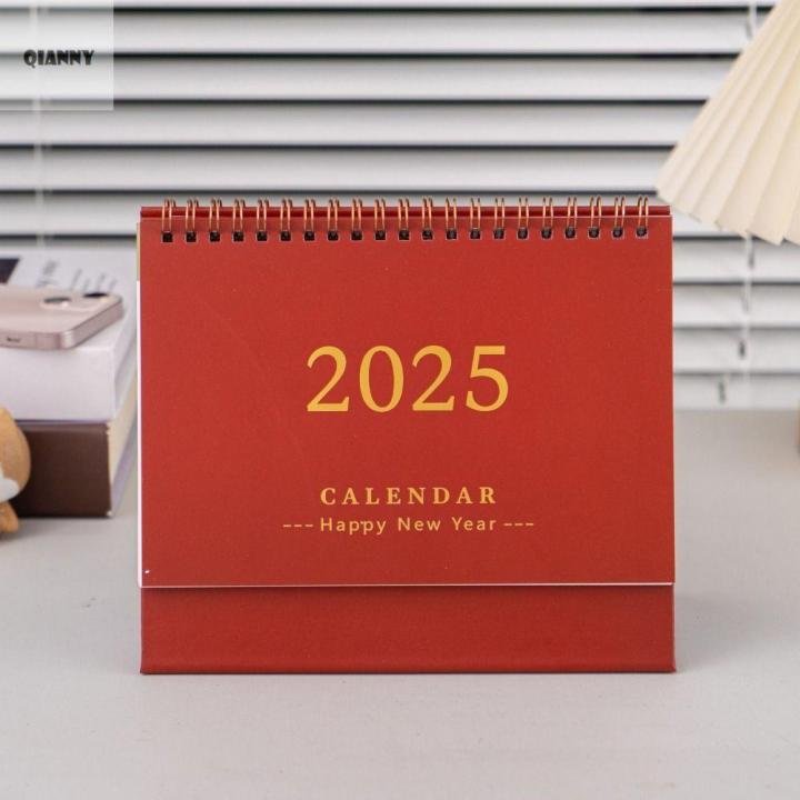 QIANNY 12-Month 2024-2025 Calendar 2025 Creative Standing Flip Calendar ...